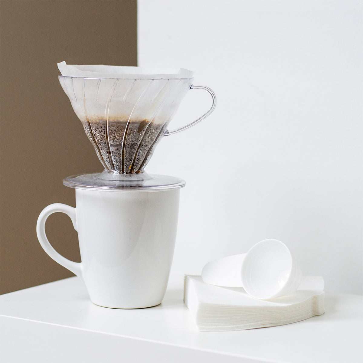 Hario V60 Plastic Coffee Dripper 02 Set With Filters – Mission Coffee Works
